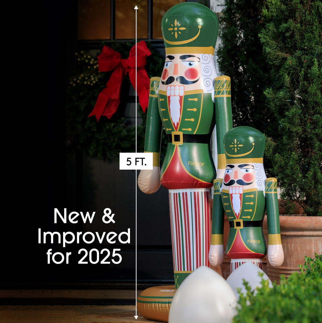 Inflatable Nutcracker: 5 ft Tall Christmas Decor - FUNBOY