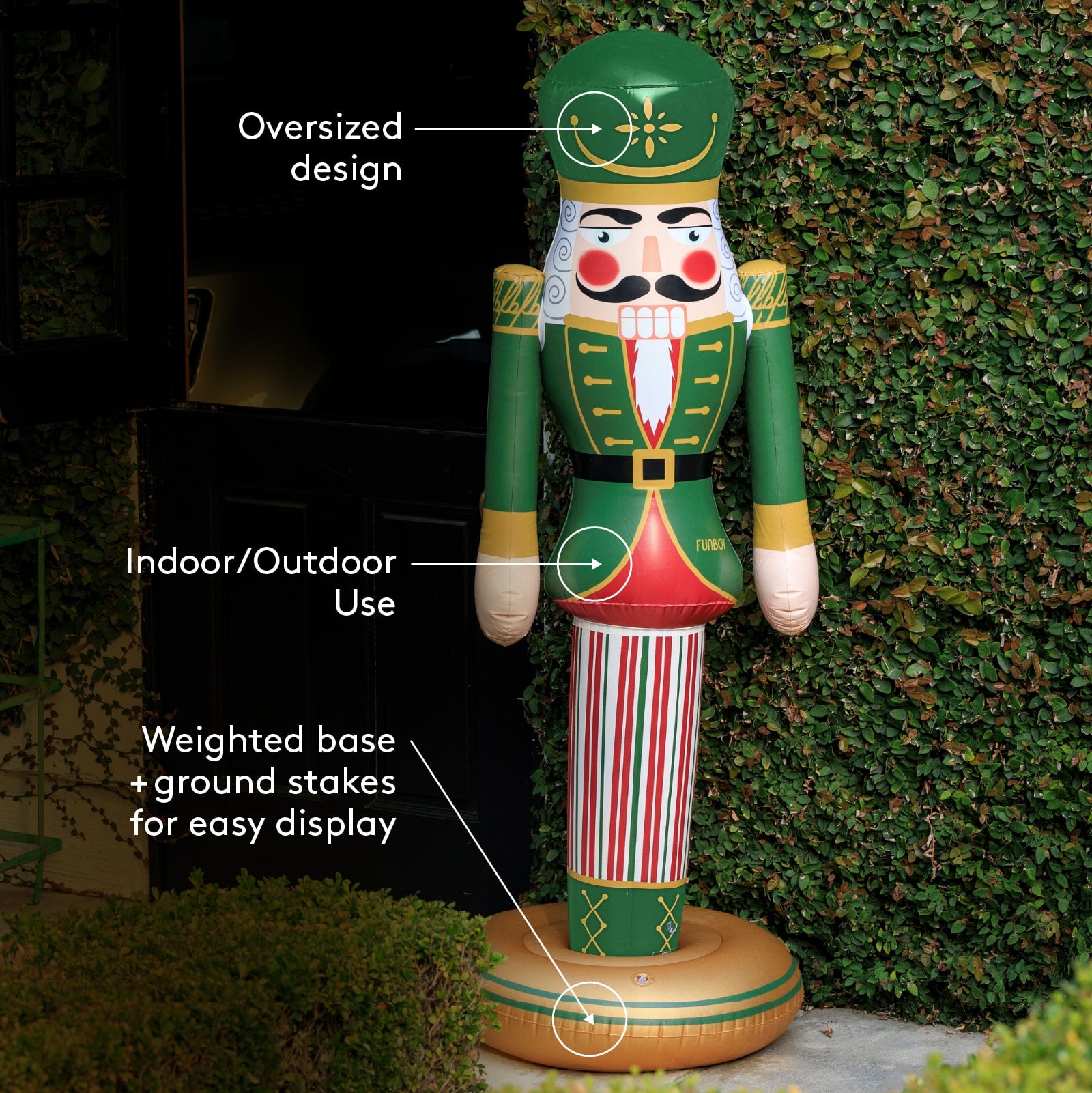 Inflatable Nutcracker: 5 ft Tall Christmas Decor - FUNBOY