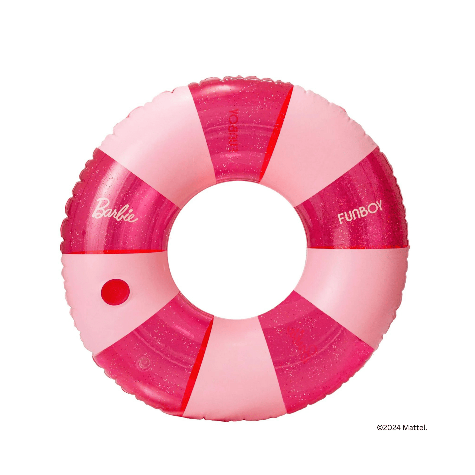 Large Pool Tube Float: Sage & White Stripes, 48" - FUNBOY