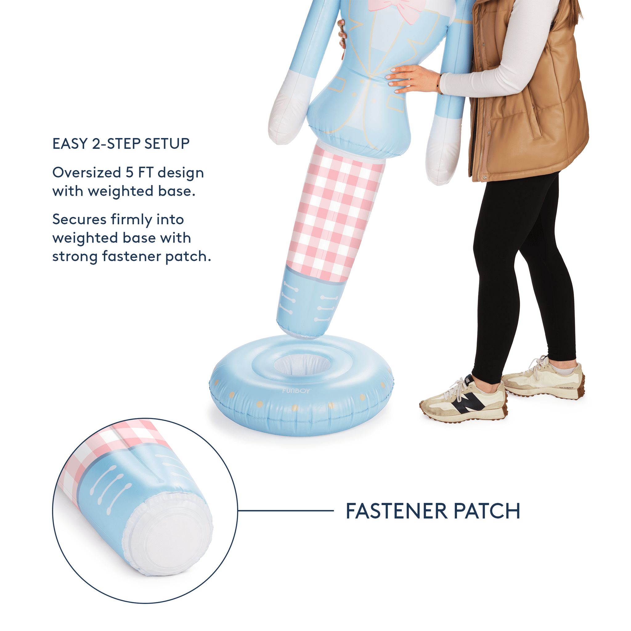 Inflatable Easter Bunny: 5 ft Tall - FUNBOY