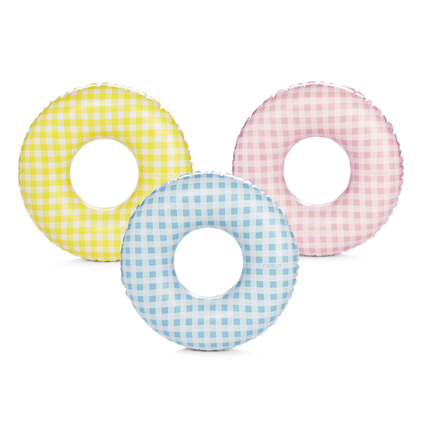 Kids 34" Inch Tube Gingham Tube Floats - FUNBOY