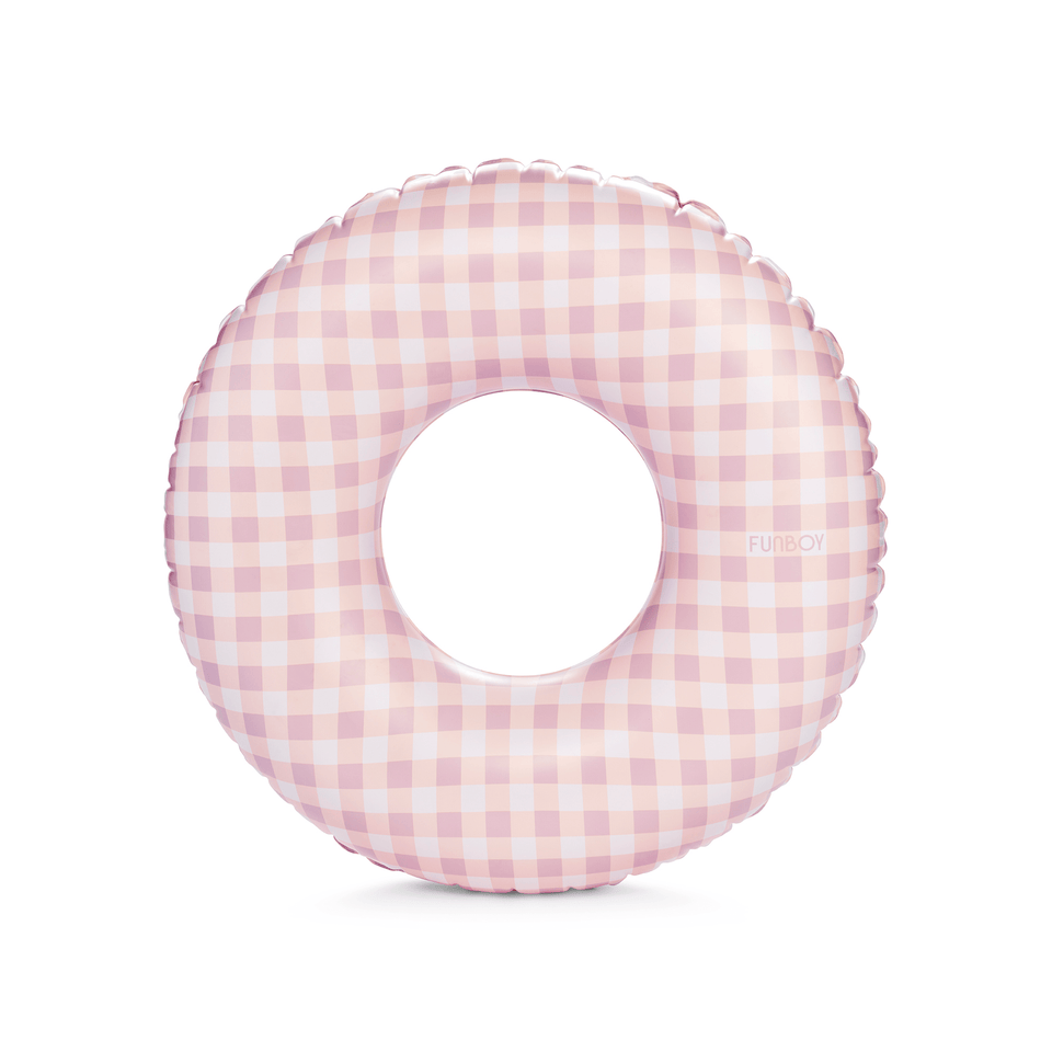 Pink Gingham Kids Tube Float - FUNBOY