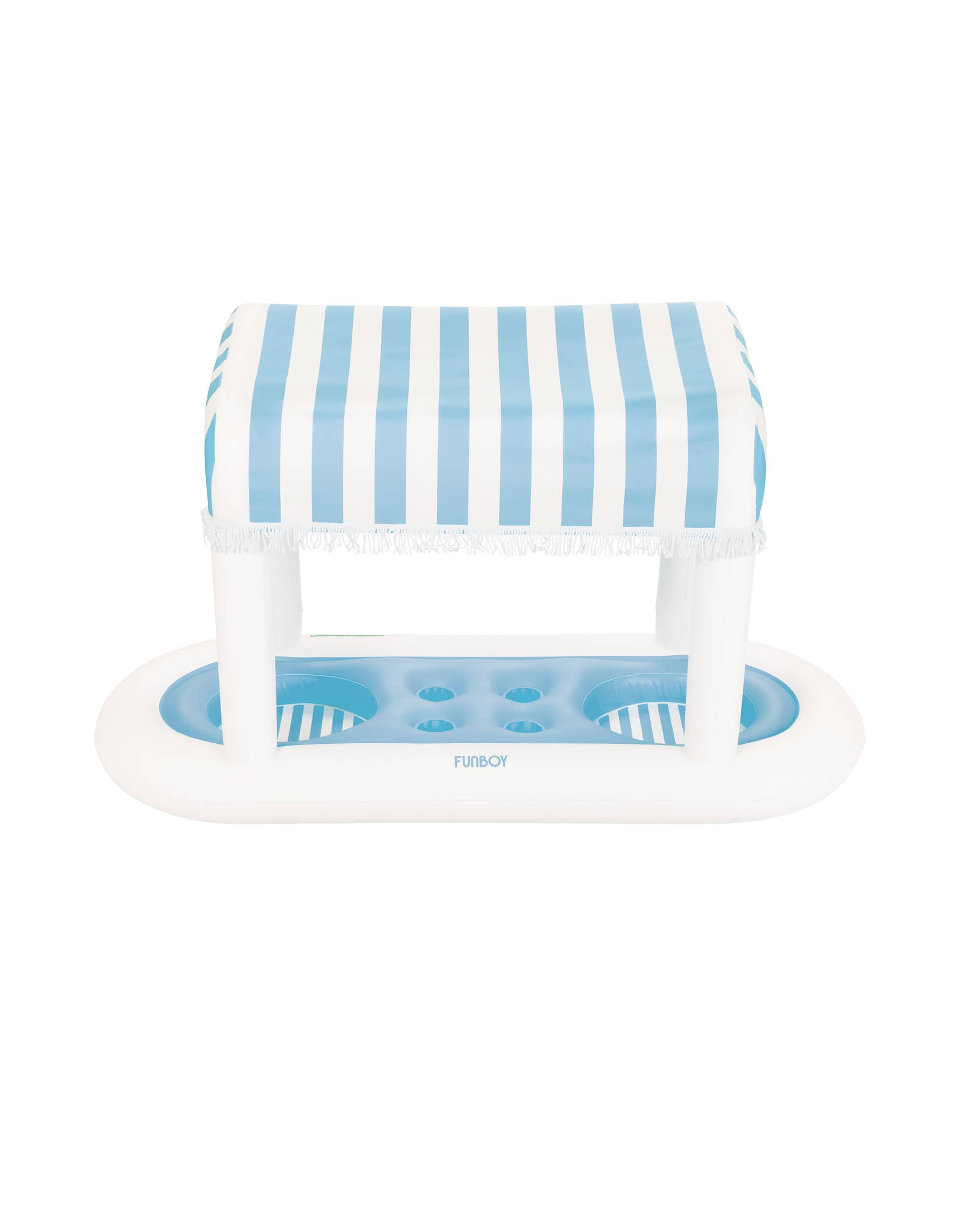 Yellow & White Striped Floating Cabana Bar - FUNBOY