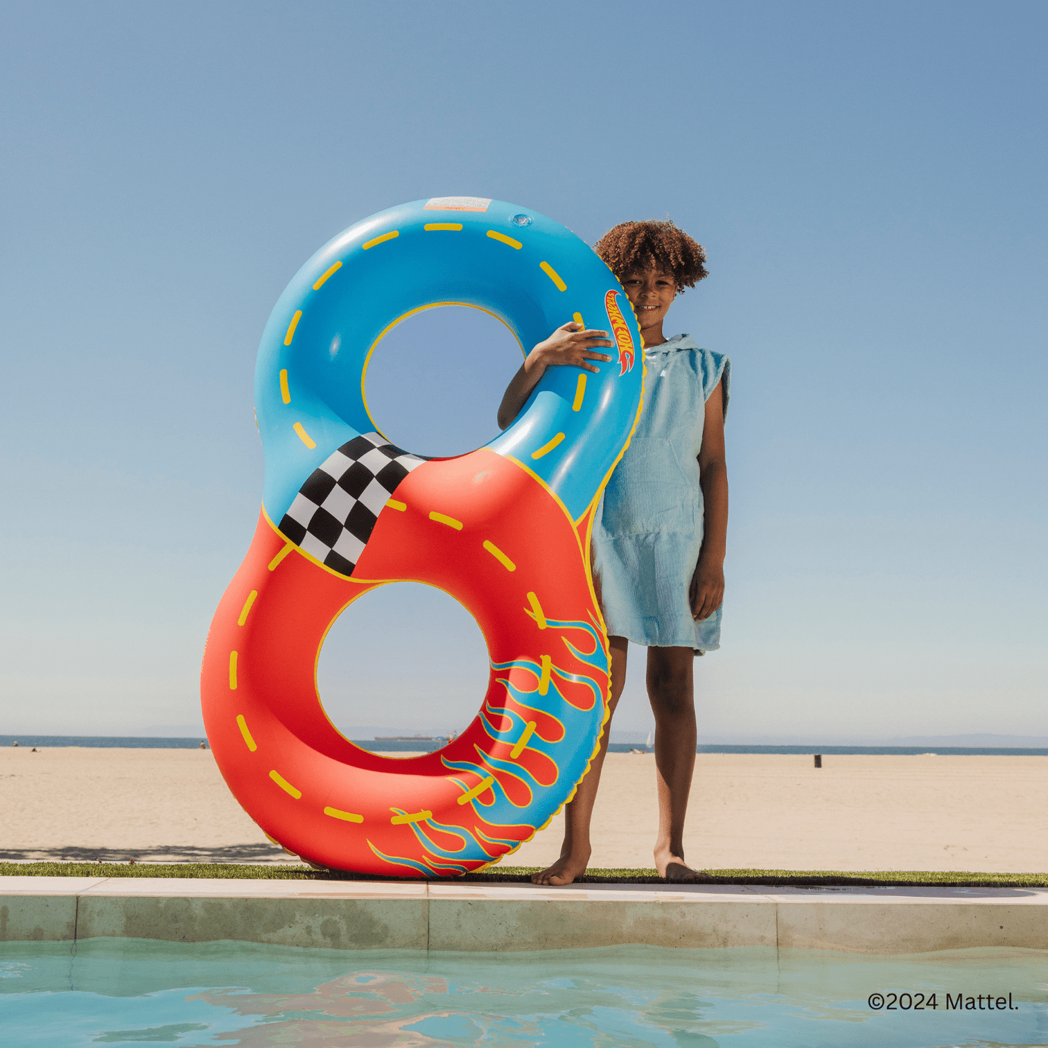 Hot Wheels Kids Racetrack Double Tube Float - FUNBOY