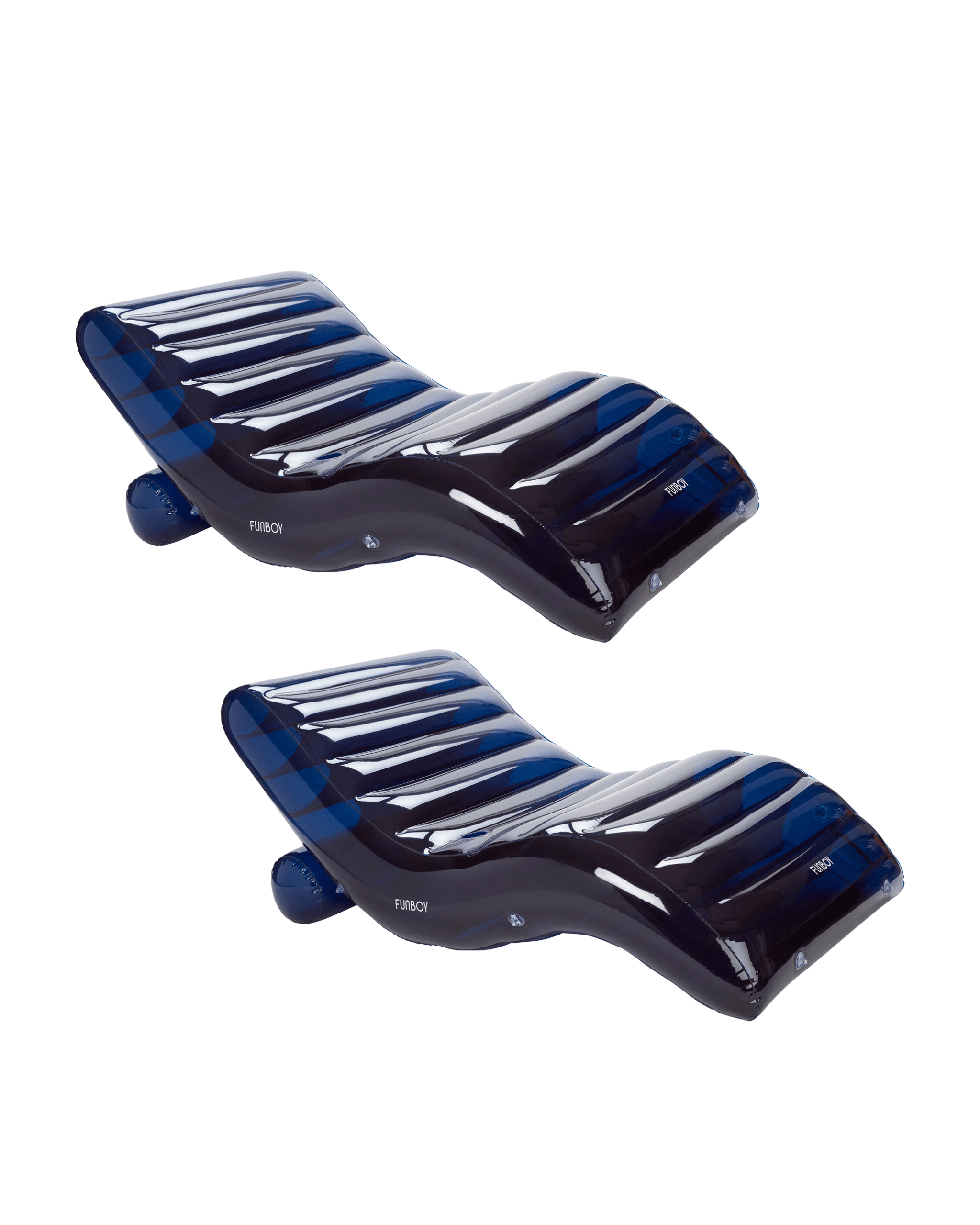 Clear Pink Chaise Lounger Pool Float - 2 Pack - FUNBOY