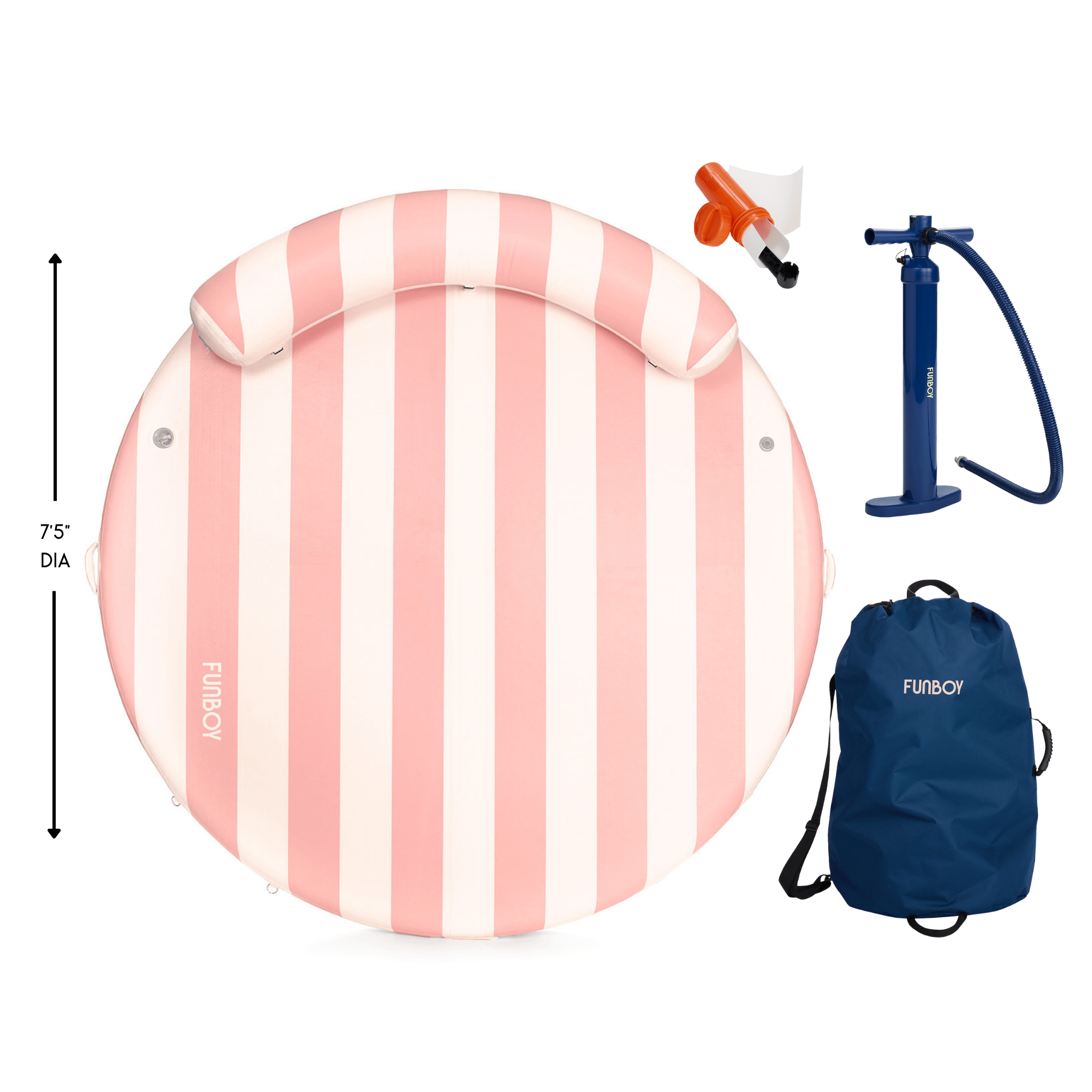 Inflatable Dock & Floating Island - Pink - FUNBOY