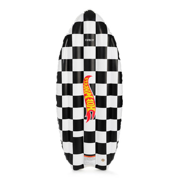 Hot Wheels Checkered Flame Surfboard Pool Float - FUNBOY