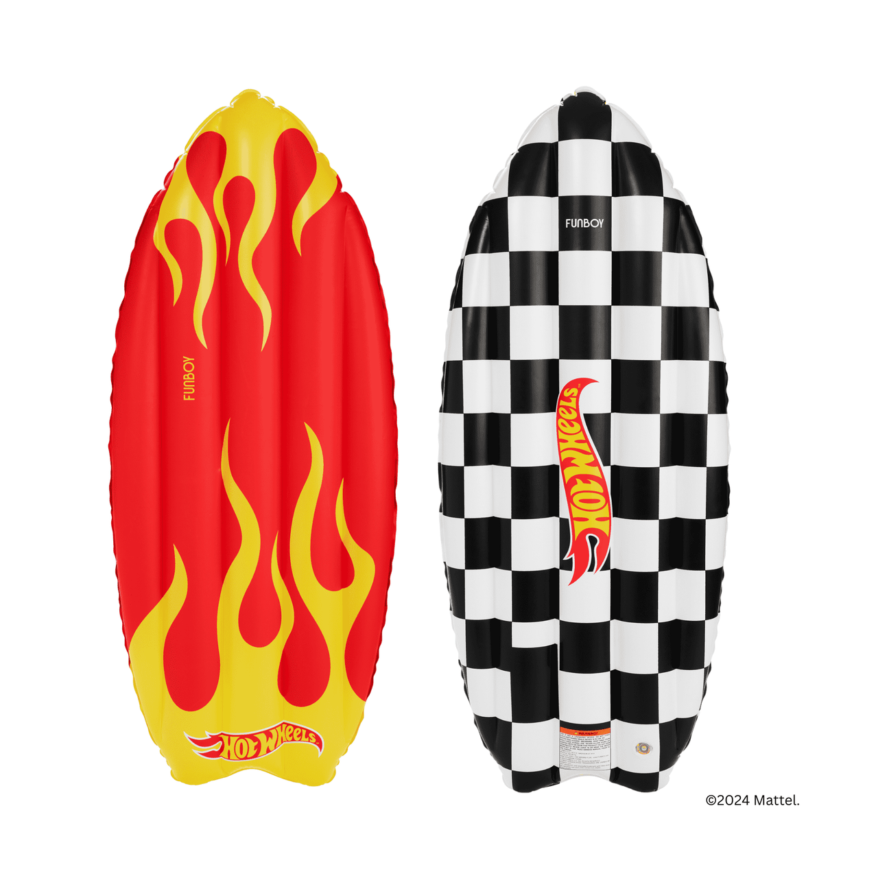 Hot Wheels Checkered Flame Surfboard Pool Float - FUNBOY