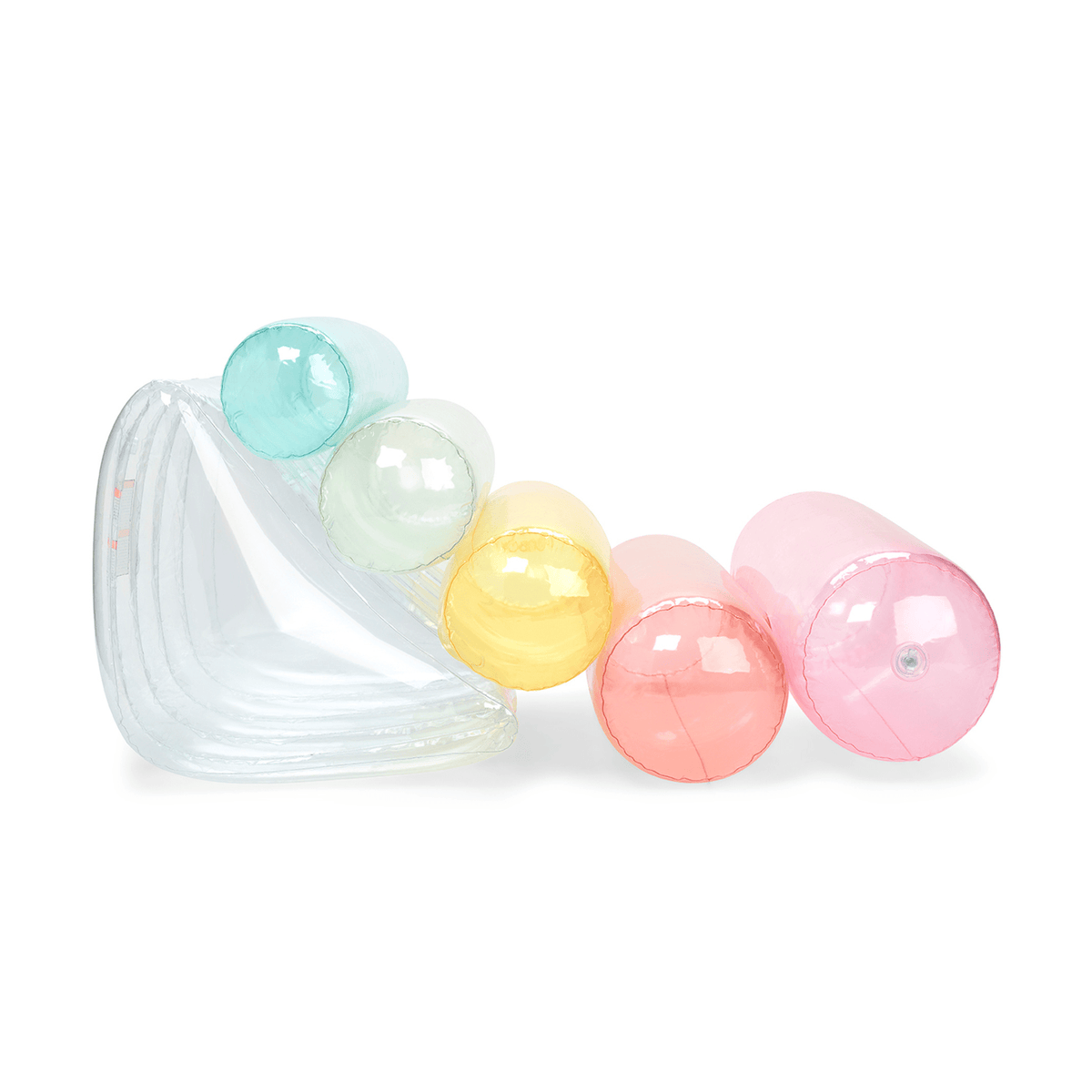 Pastel Pool Float Lounger: Super Clear, 2-Pack - FUNBOY