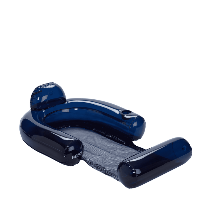 Pool Float Lounger: Clear Blue Mesh Chair Float - FUNBOY