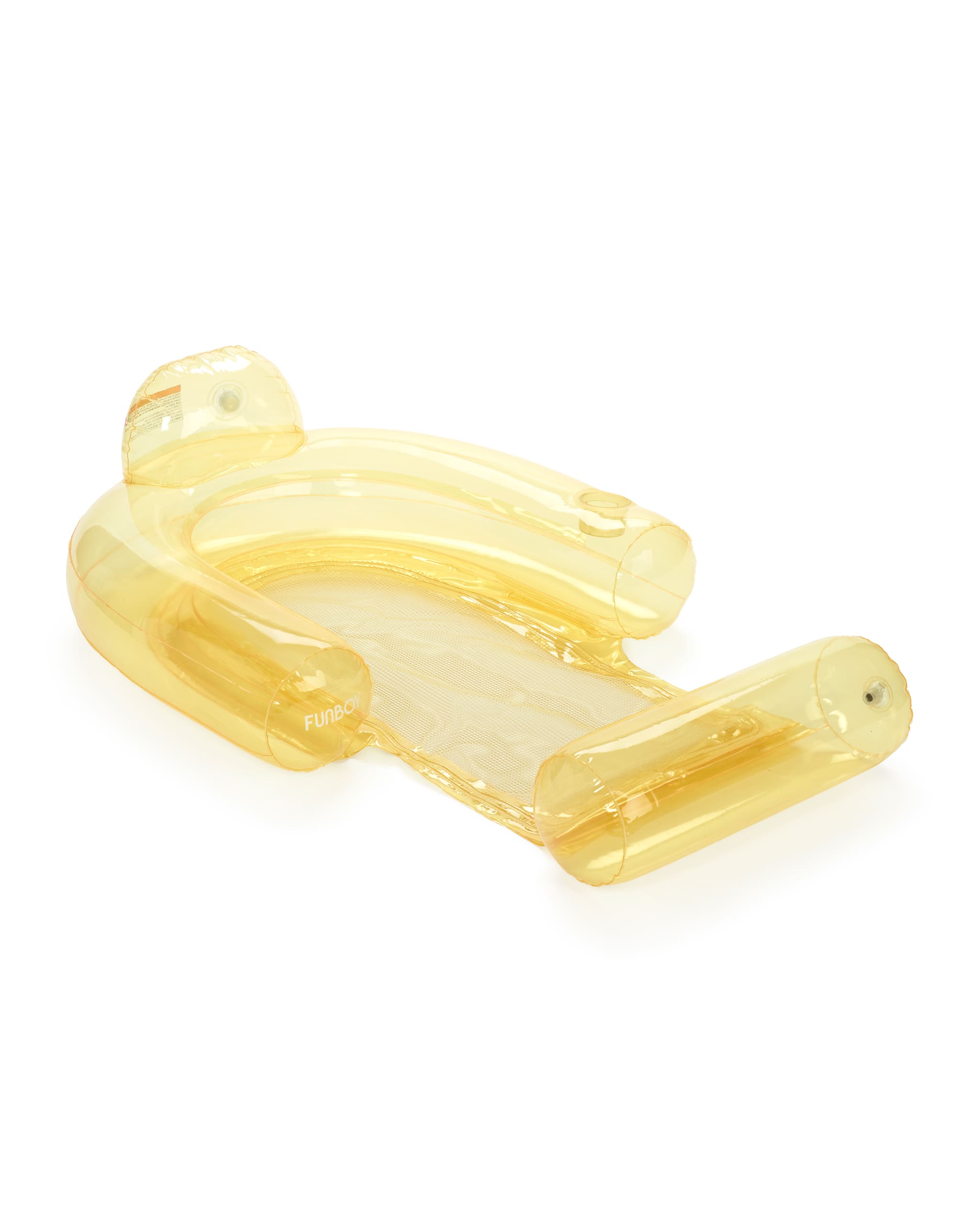 Clear Yellow Mesh Chair Pool Float & Water Hammock - FUNBOY