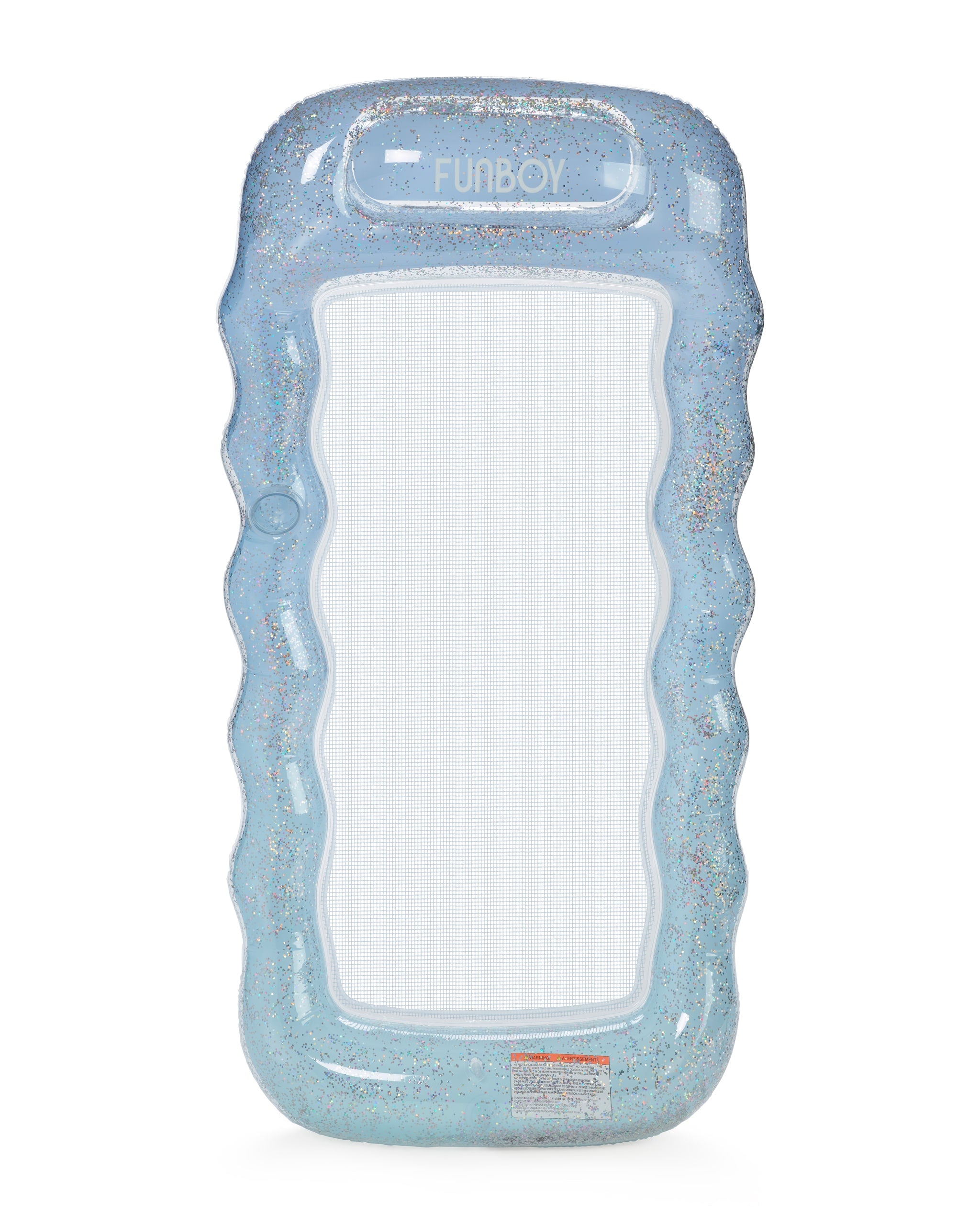 Mesh Pool Float Lounger, Clear Blue Ombre - FUNBOY