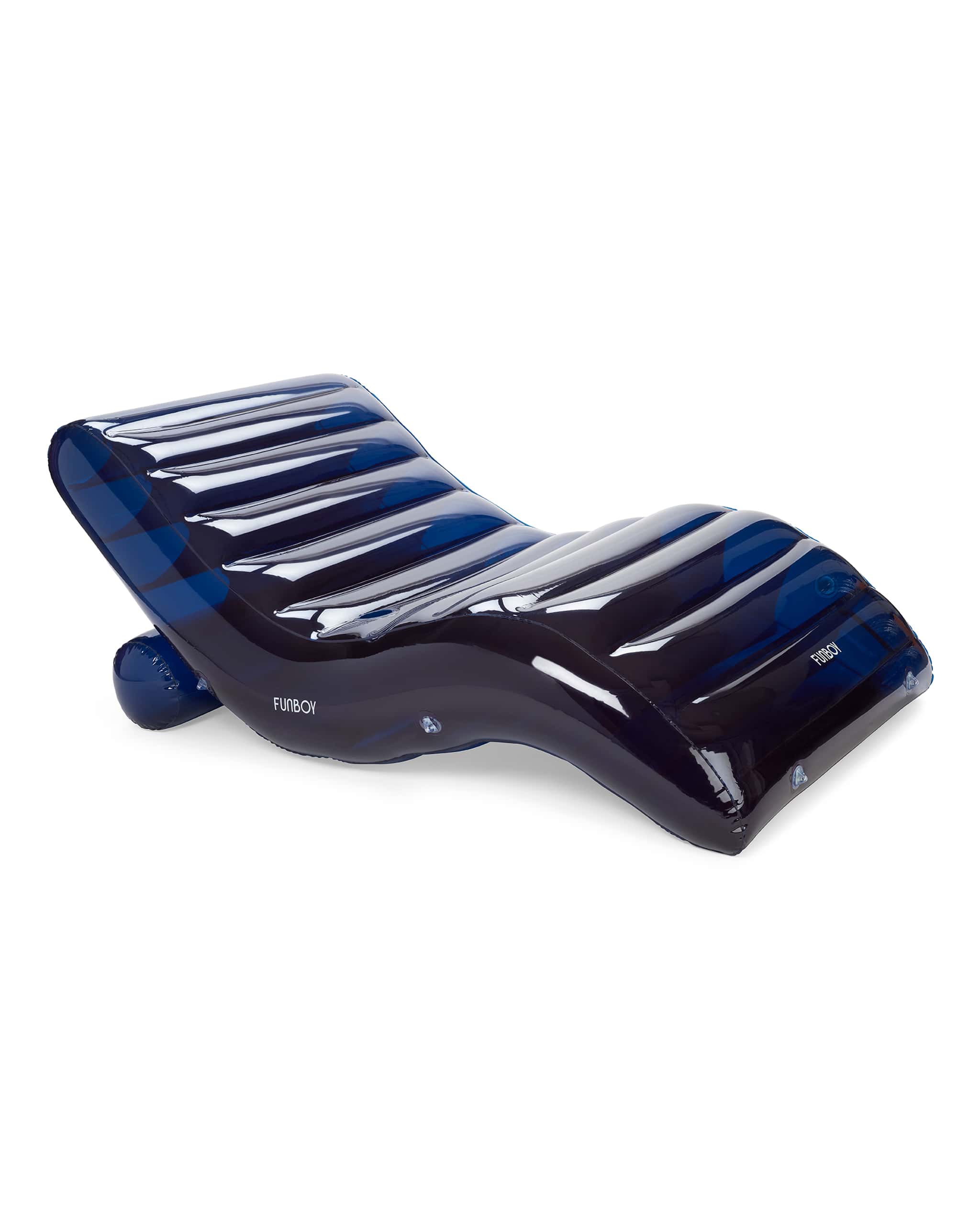 Clear Navy Chaise Lounger Pool Float - FUNBOY