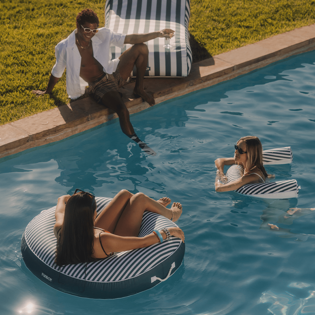 Fabric Covered Pool Noodle - Green Stripe - FUNBOY