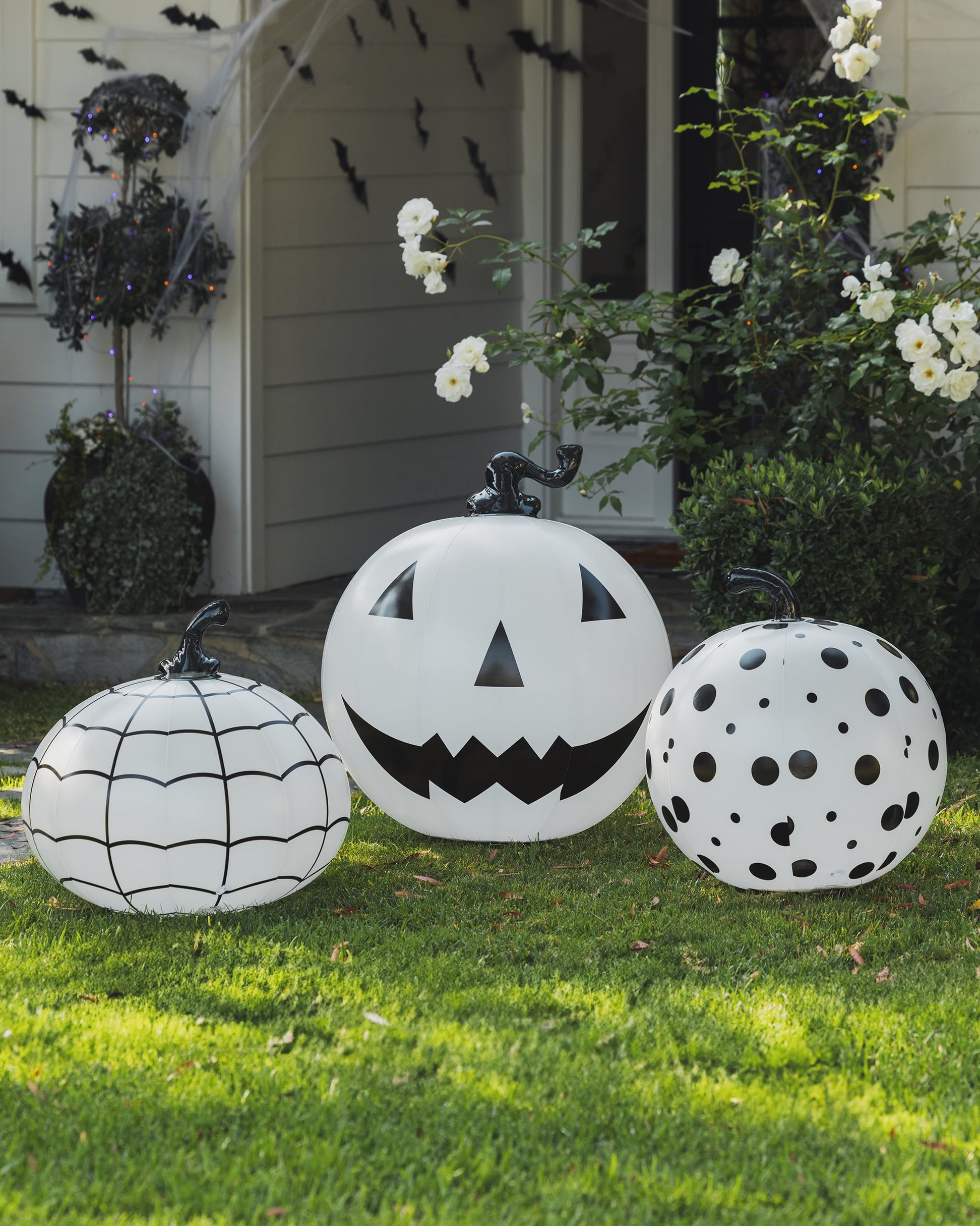 Light Up Inflatable Halloween Pumpkin Decorations - 3 Pack - FUNBOY