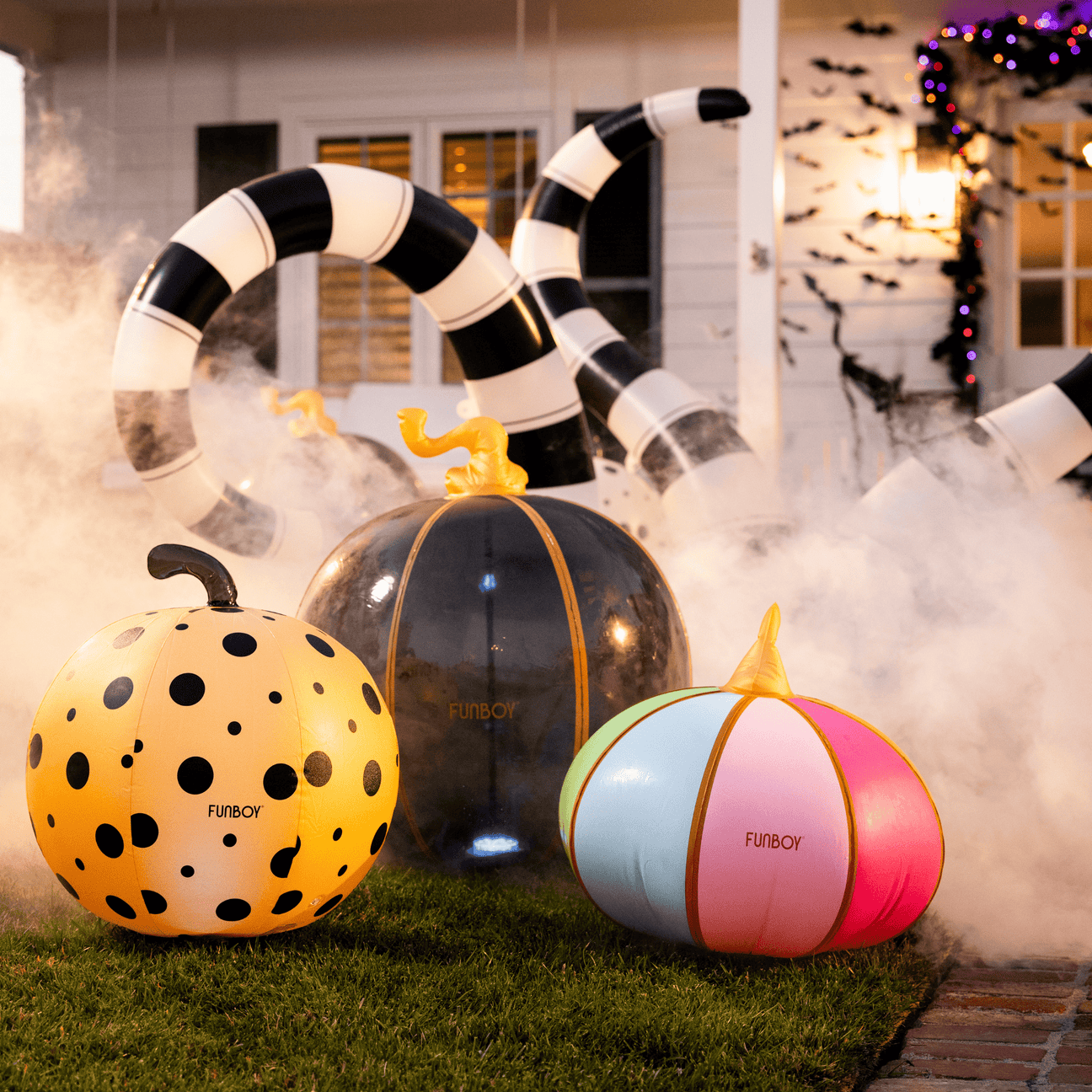 Light Up Halloween Pumpkins: Multicolor, 3 Pack - FUNBOY
