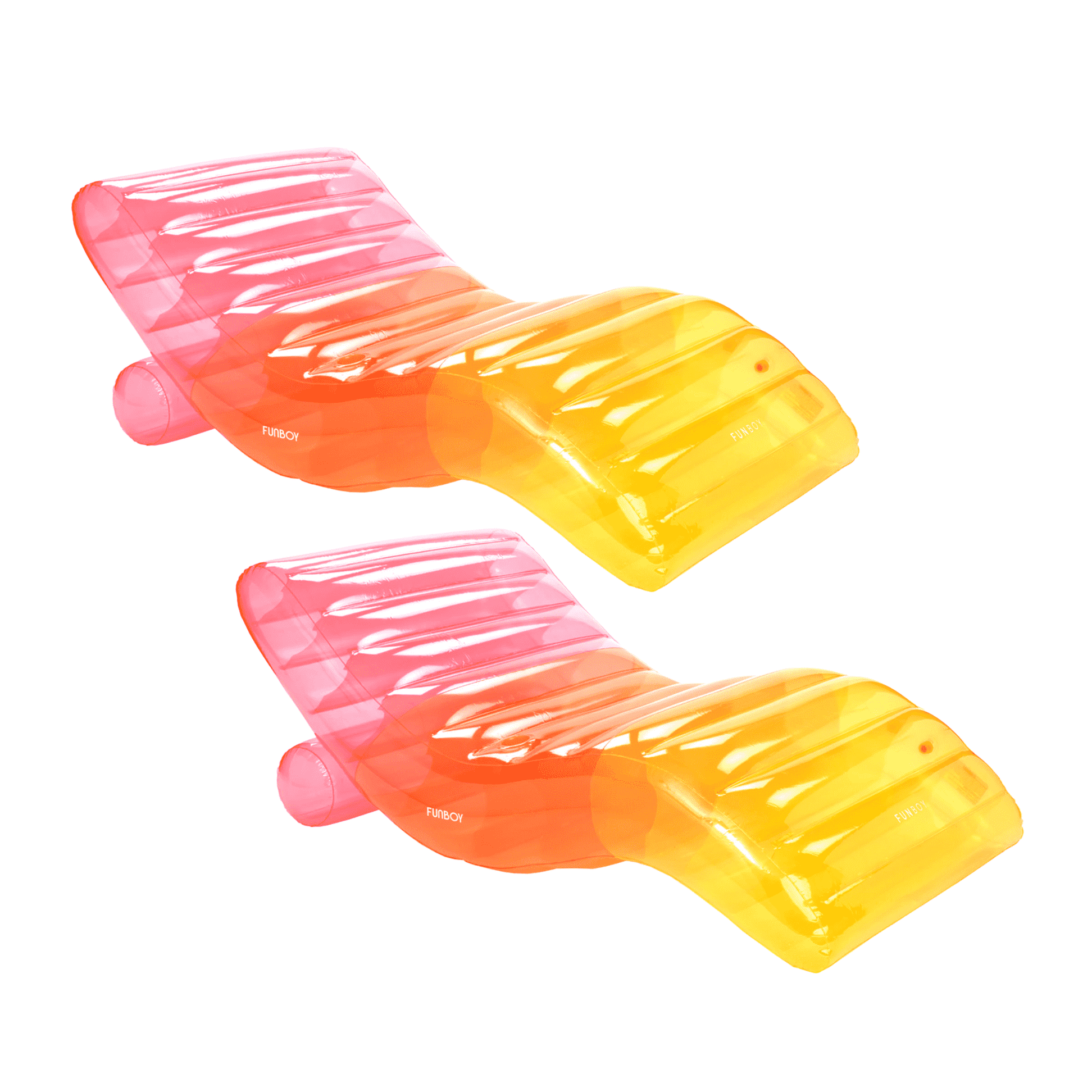 Clear Chaise Lounger Pool Floats - FUNBOY