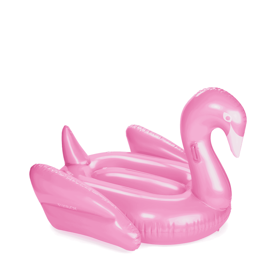 Metallic Pink Swan Pool Float - FUNBOY