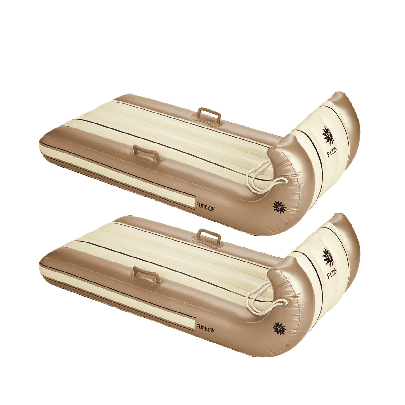 Inflatable Toboggan Snow Sled in Metallic Champagne - FUNBOY