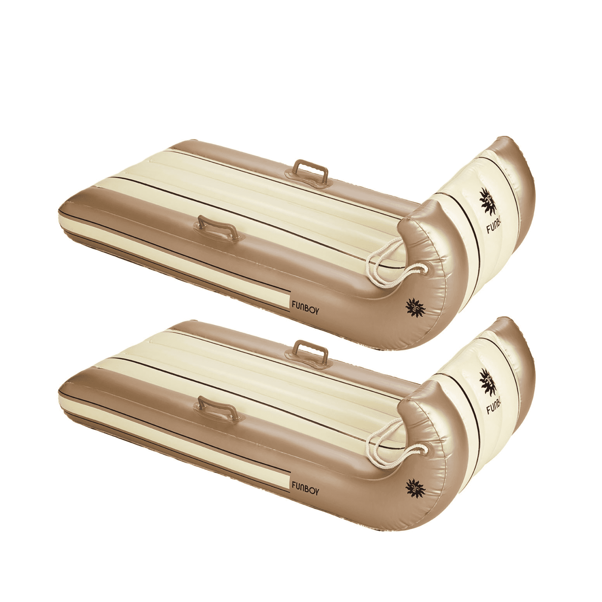 Inflatable Toboggan Snow Sled in Metallic Champagne - FUNBOY