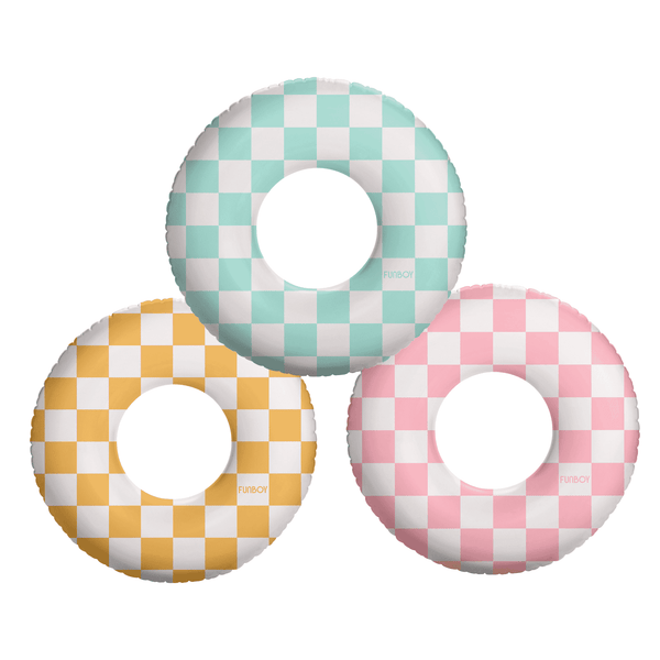 Kids Mini Checkered Tube Floats - 3 Pack - FUNBOY