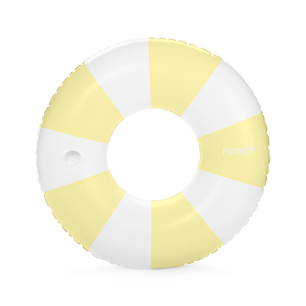 Yellow Vintage Stripe Tube Float - FUNBOY