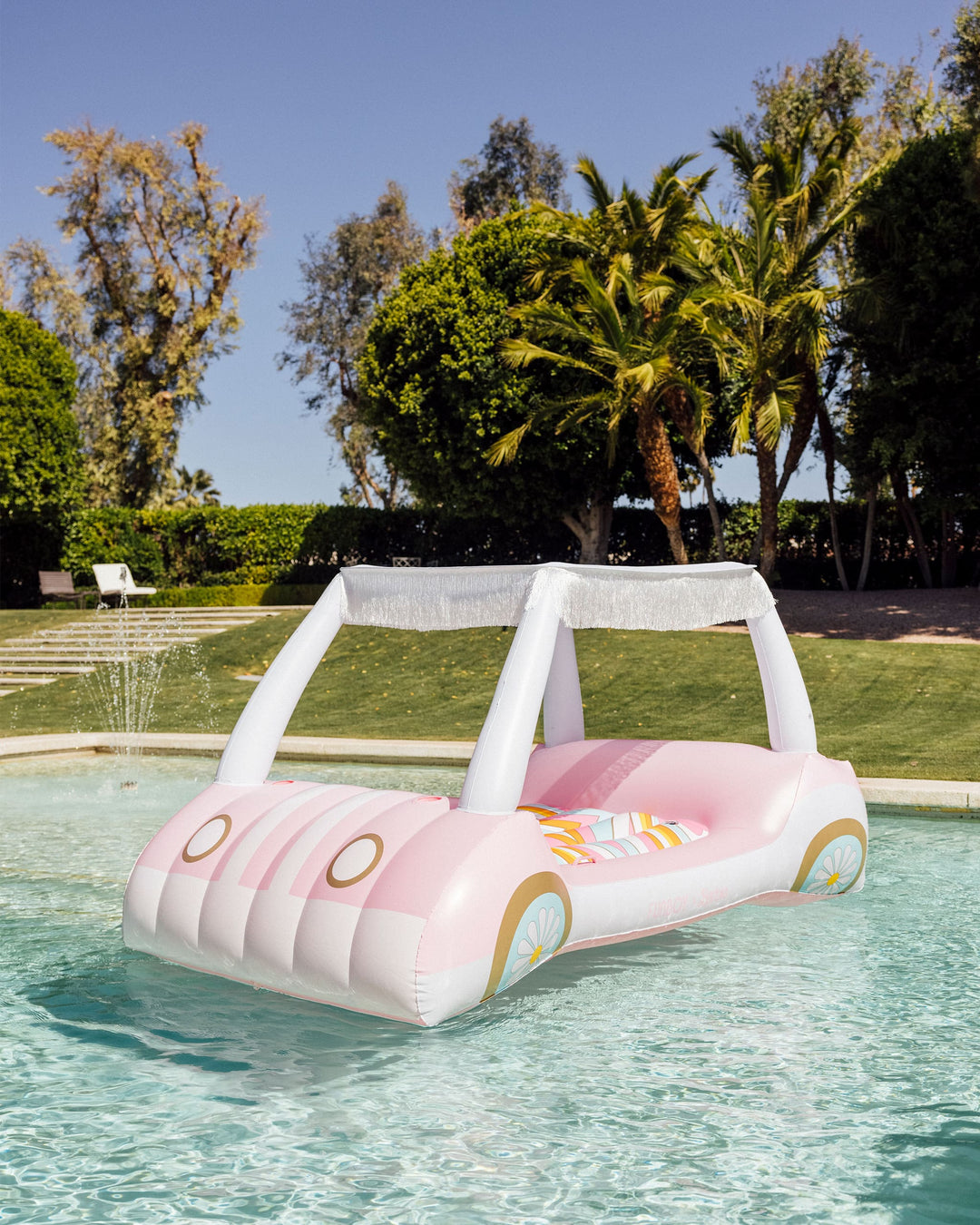 Malibu Barbie™ Golf Cart Pool Float with Shade - FUNBOY