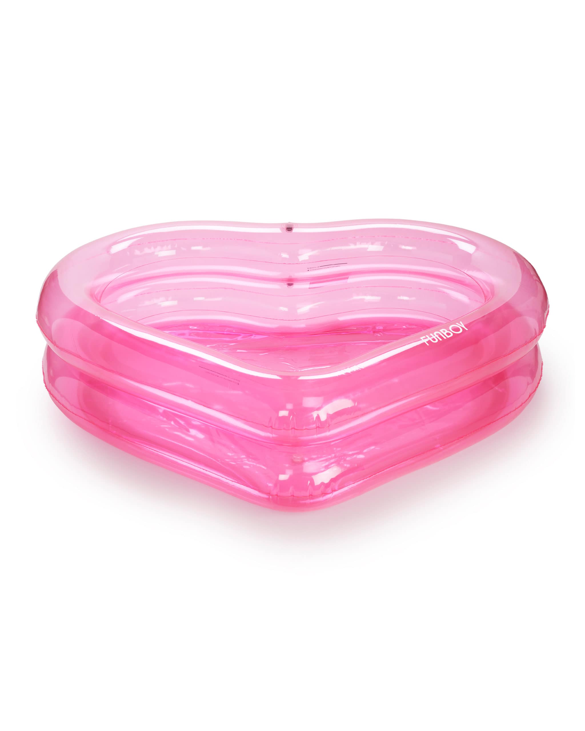 Heart Shaped Inflatable Pool, Clear Pink - FUNBOY