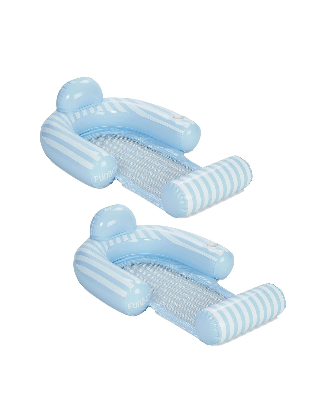 Clear Aqua Mesh Chair Pool Float - 2 Pack - FUNBOY