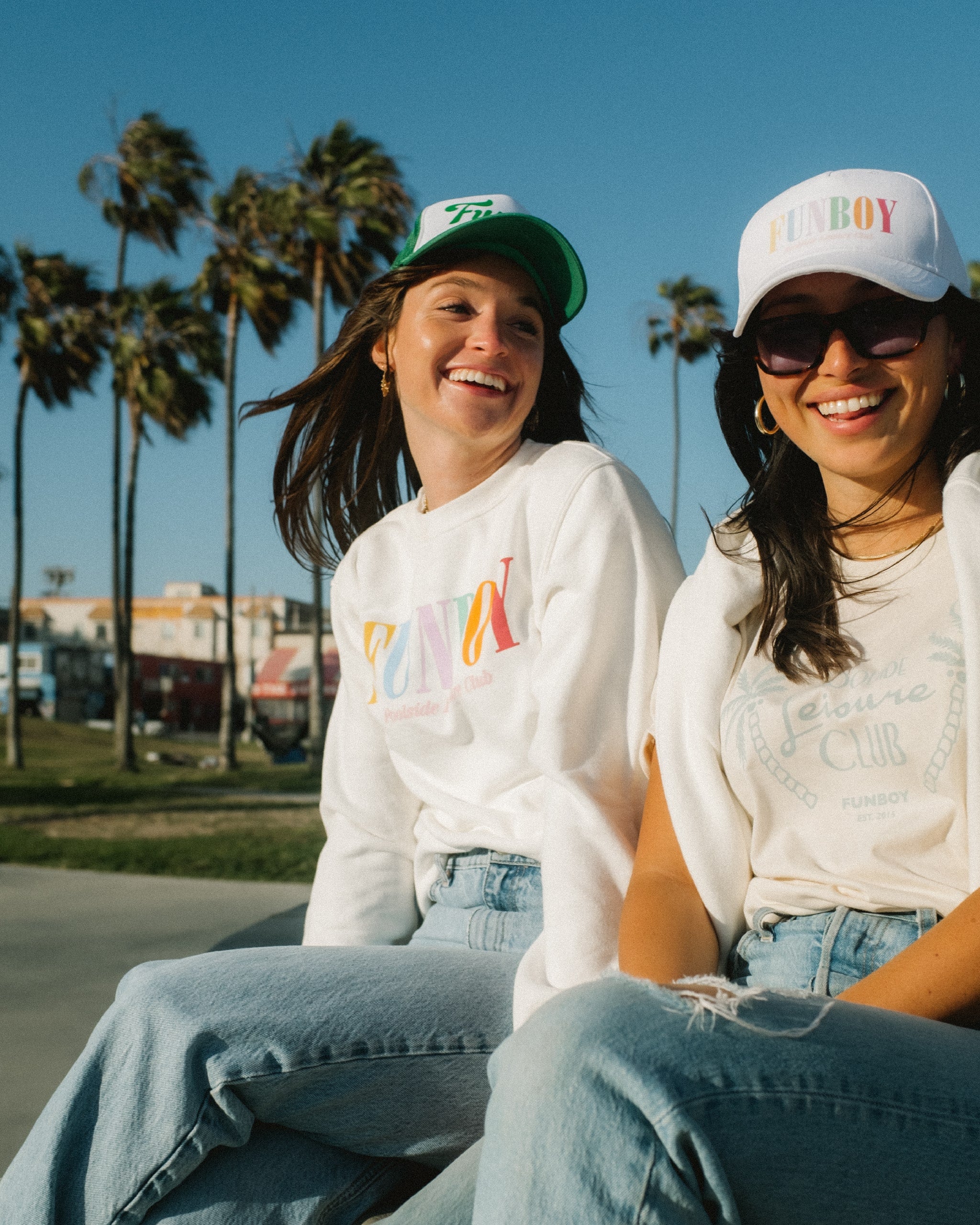 FUNBOY Merch - White Logo Varsity Hat - FUNBOY