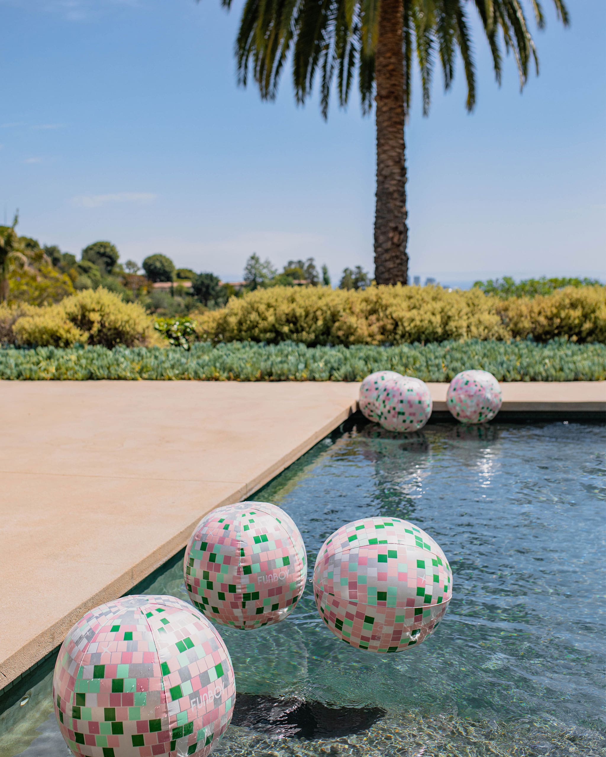 Inflatable Disco Beach Ball, 20" Diameter - FUNBOY