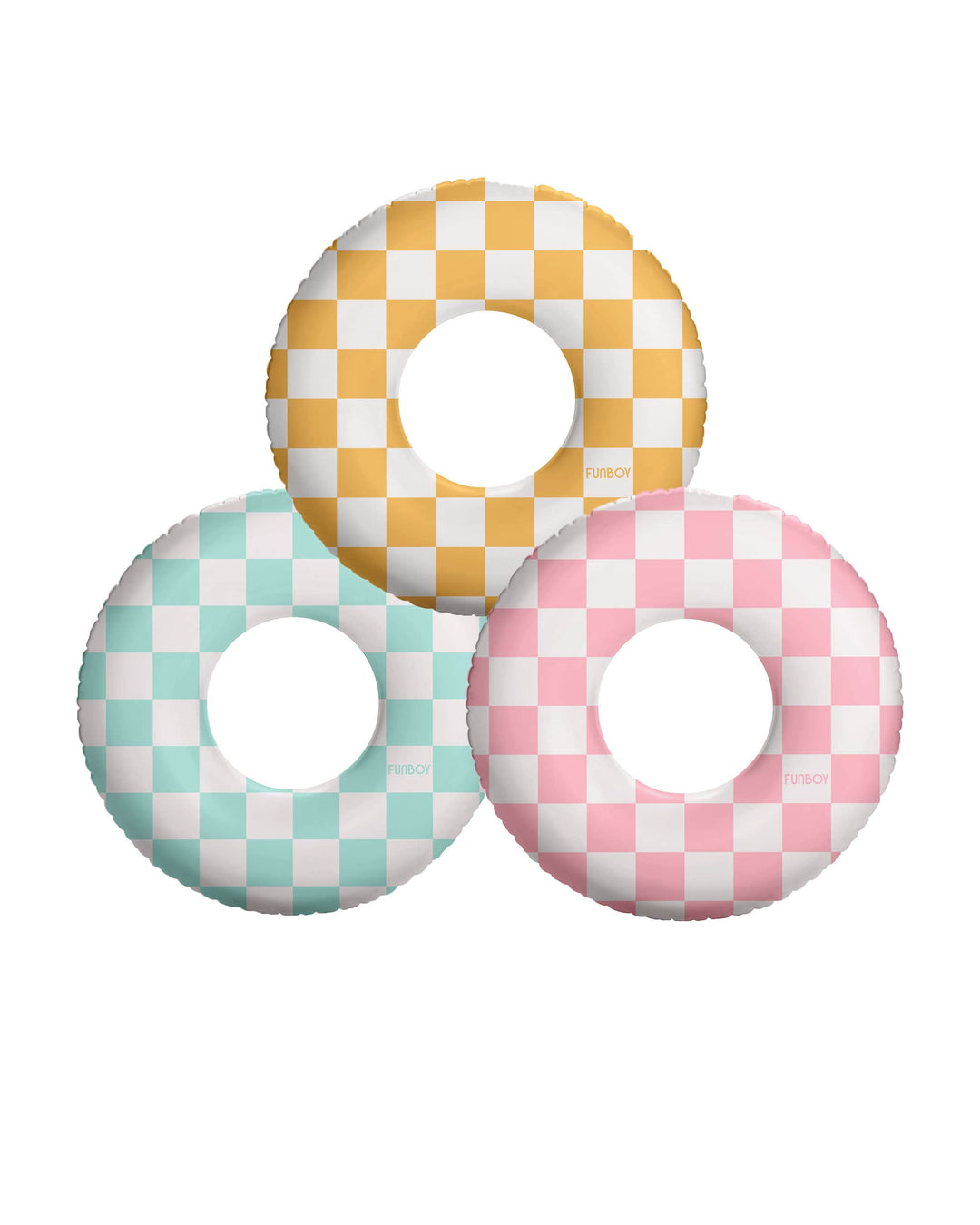 Kids Mini Checkered Tube Floats - 3 Pack - FUNBOY