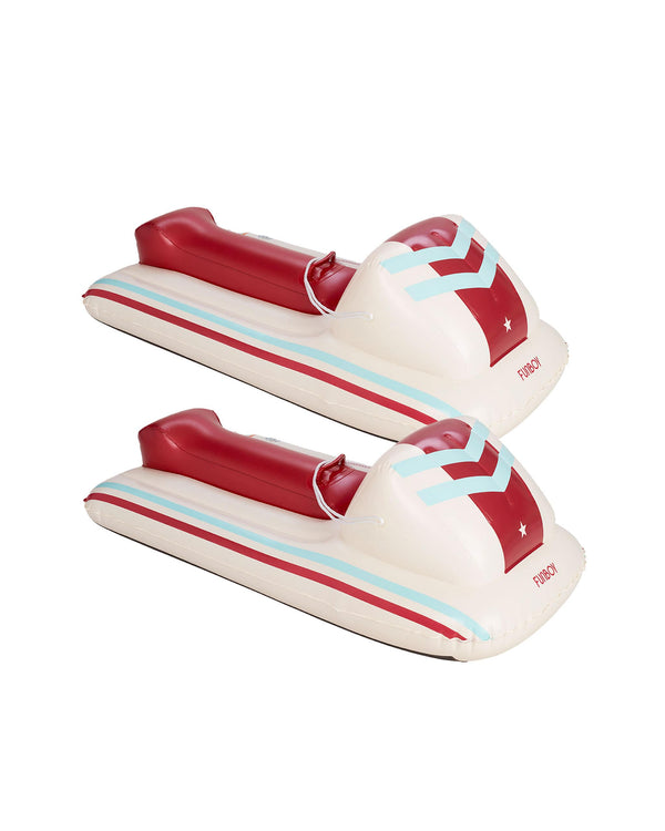 Kids Snow Sled Red Racer - 2 Pack - FUNBOY