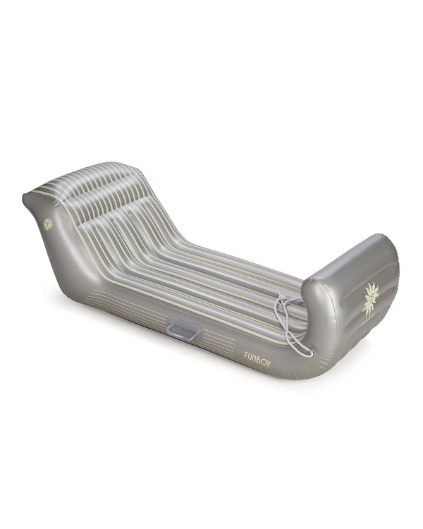 Inflatable Metallic Silver Sleigh Snow Sled - FUNBOY