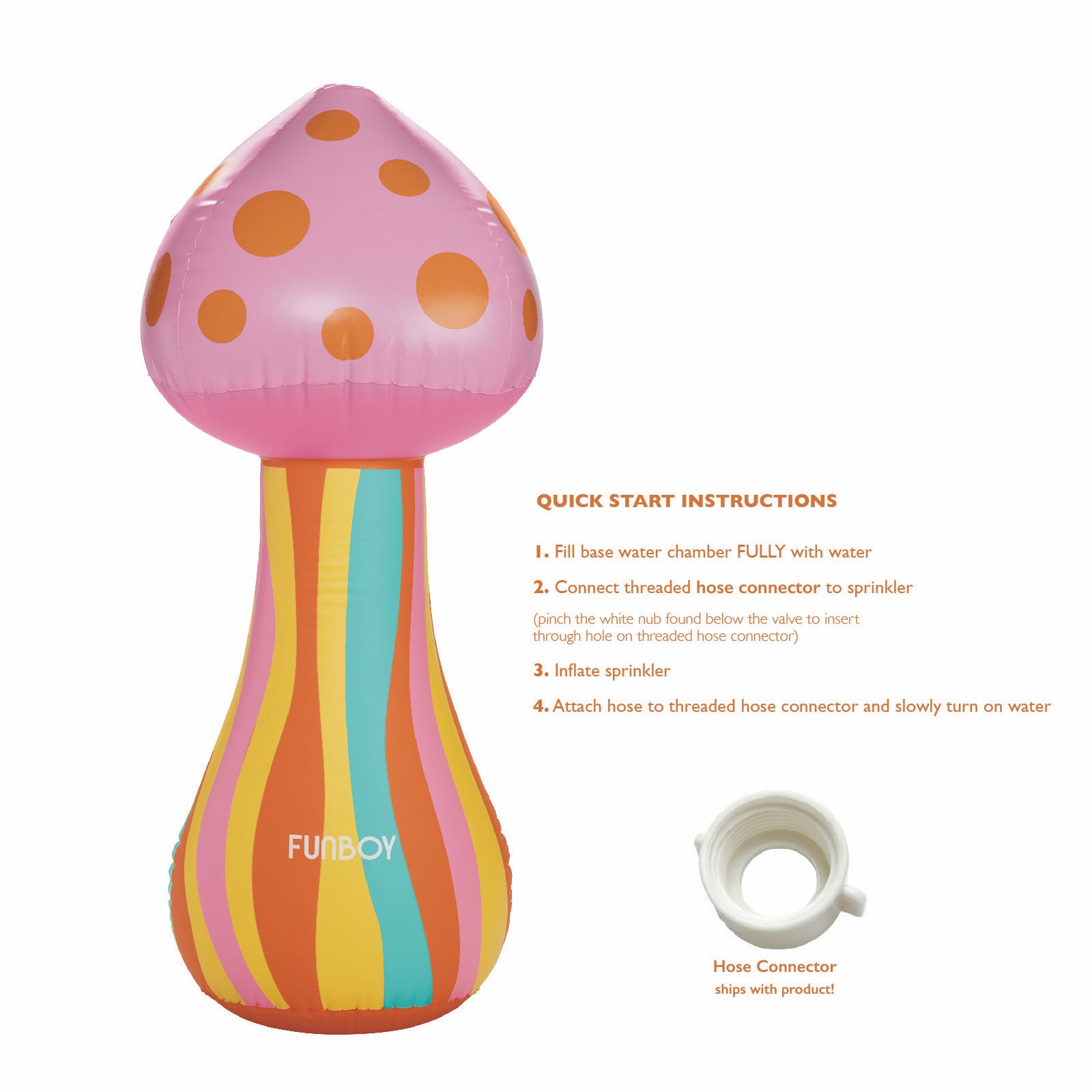 Inflatable Mushroom Sprinkler for Kids - FUNBOY