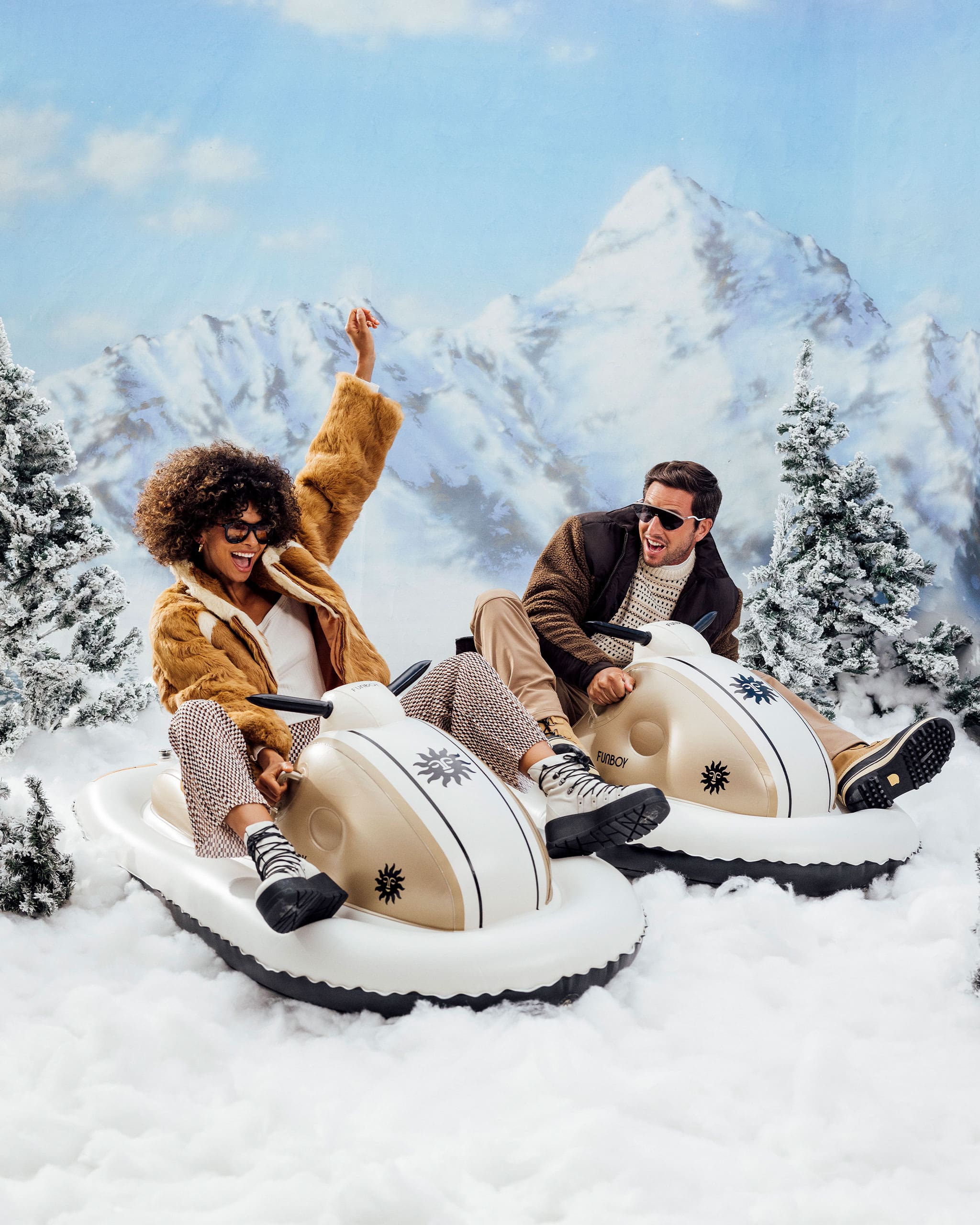 Snowmobile Snow Metallic Gold - 2 Pack - FUNBOY