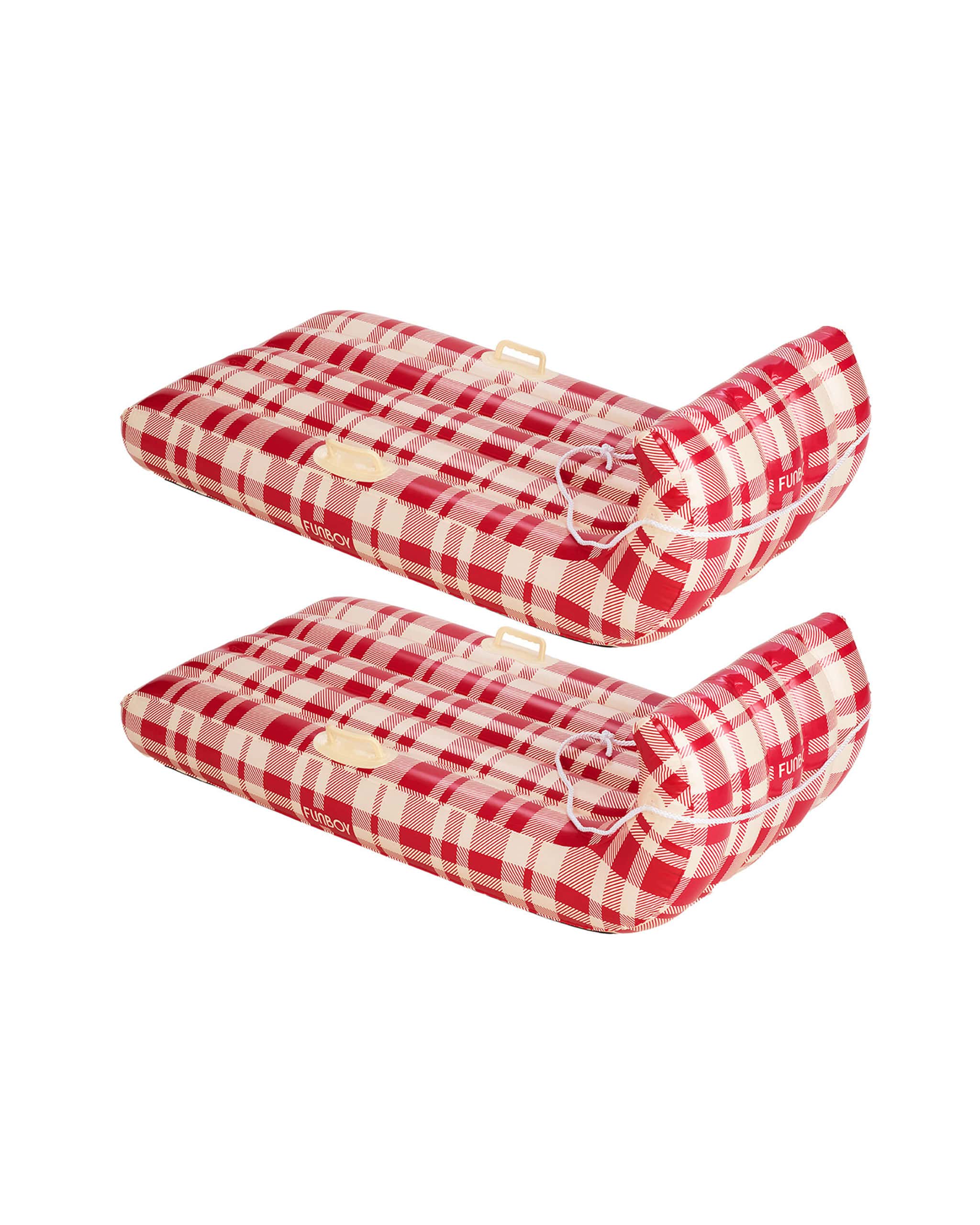 Inflatable Toboggan Snow Sled in Metallic Champagne - FUNBOY