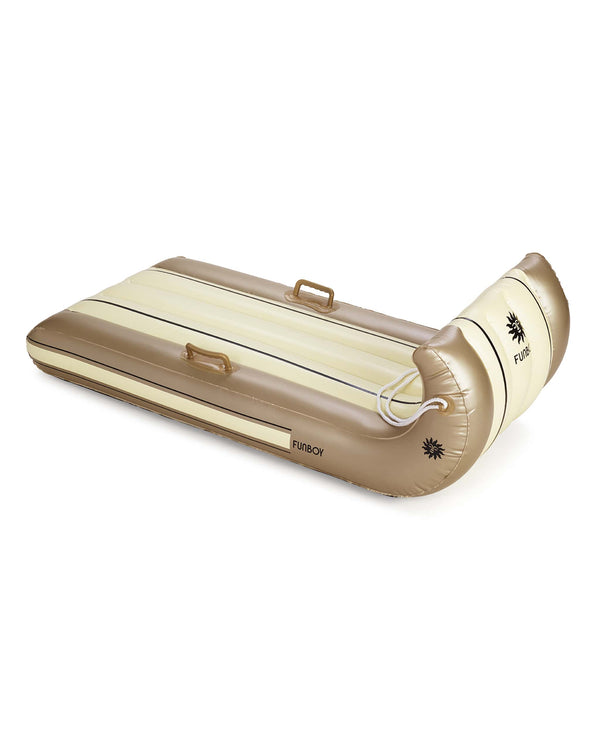 Inflatable Toboggan Snow Sled in Metallic Champagne - FUNBOY