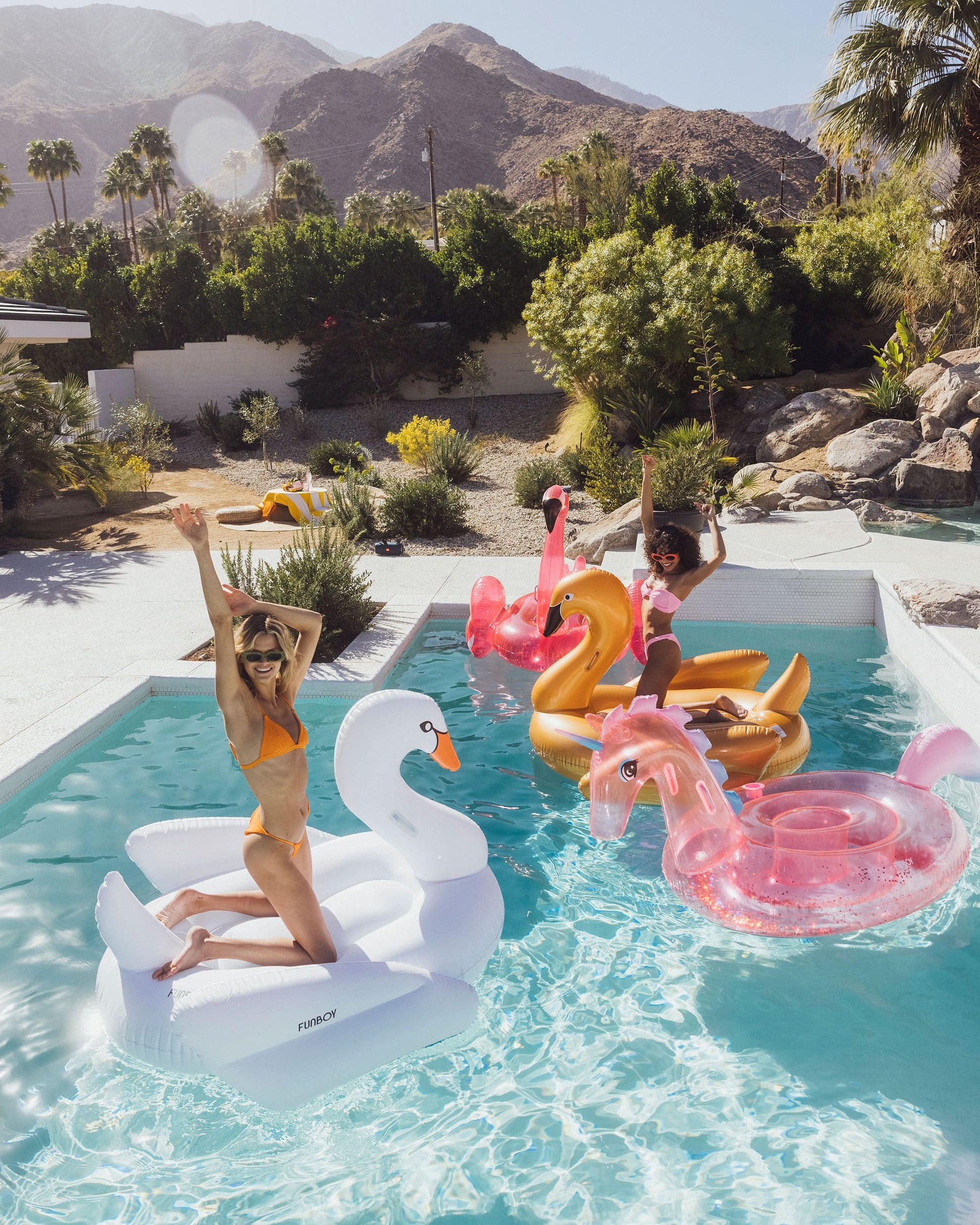 Giant Inflatable White Swan Pool Float - FUNBOY